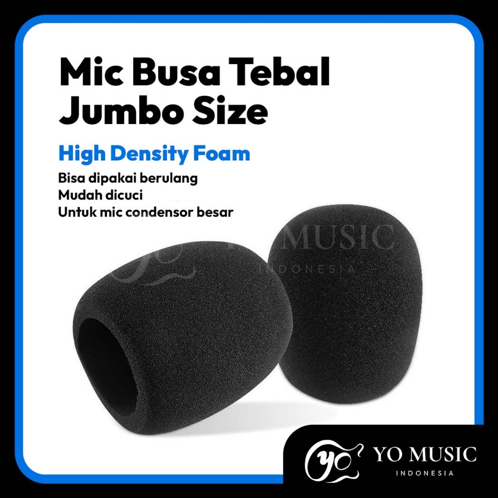 Jual Busa Mic Tebal Extra Large Jumbo Size lebar 90 mm Spons Mic Studio ...