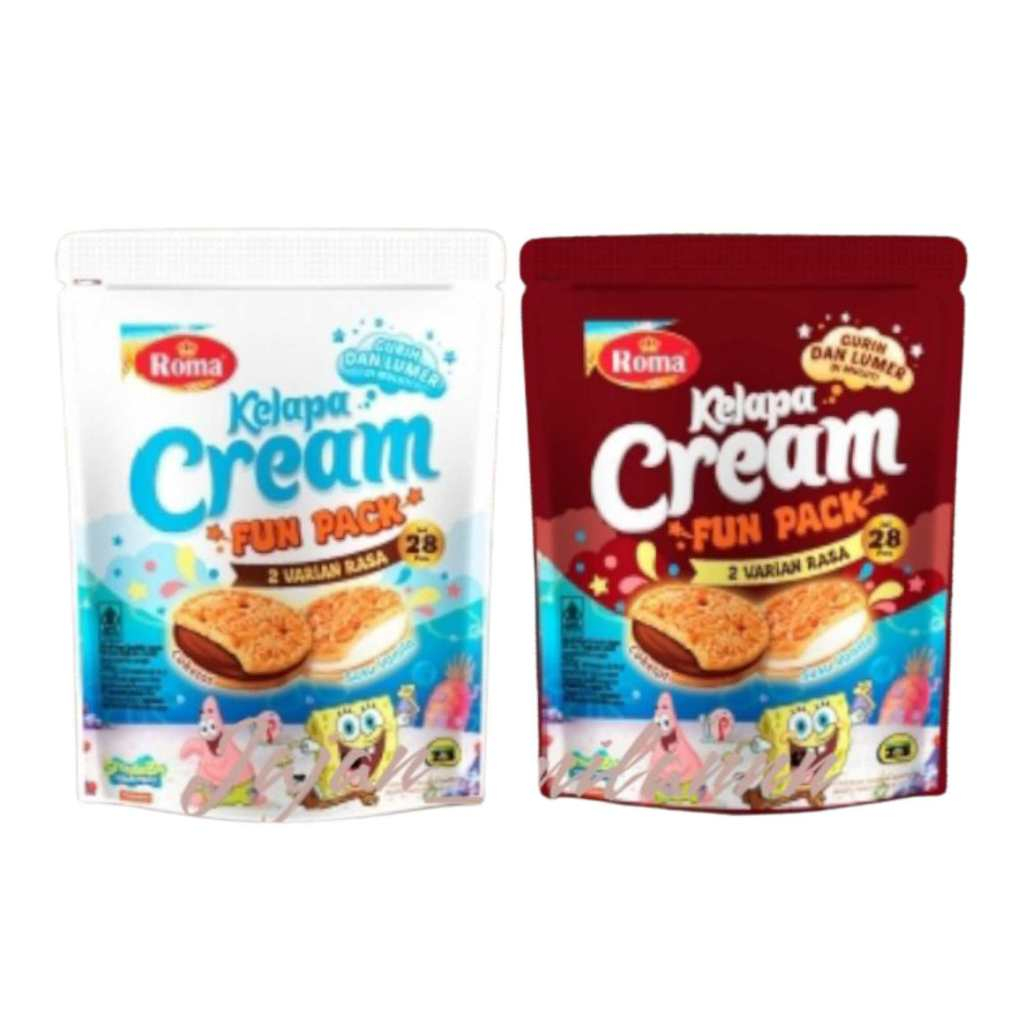 Jual Roma Kelapa Cream Fun Pack 278gr Biskuit Coconut Sandwich 2 Varian ...