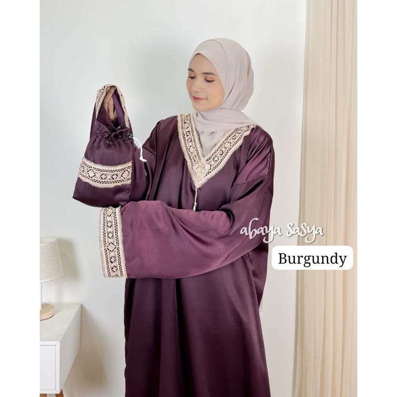 Jual Mukena Abaya Sholat 354 - Sasya Abaya Sholat Silk | Shopee Indonesia