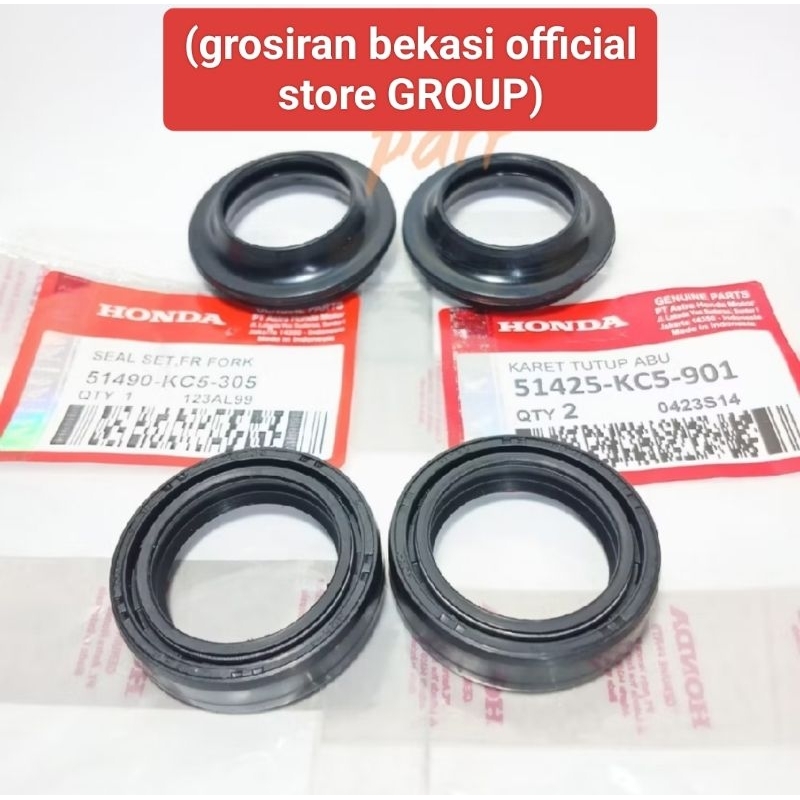 Jual Original 100% paket komplit seal shock depan+ tutup debu abu versi gl pro tiger lama tiger ...