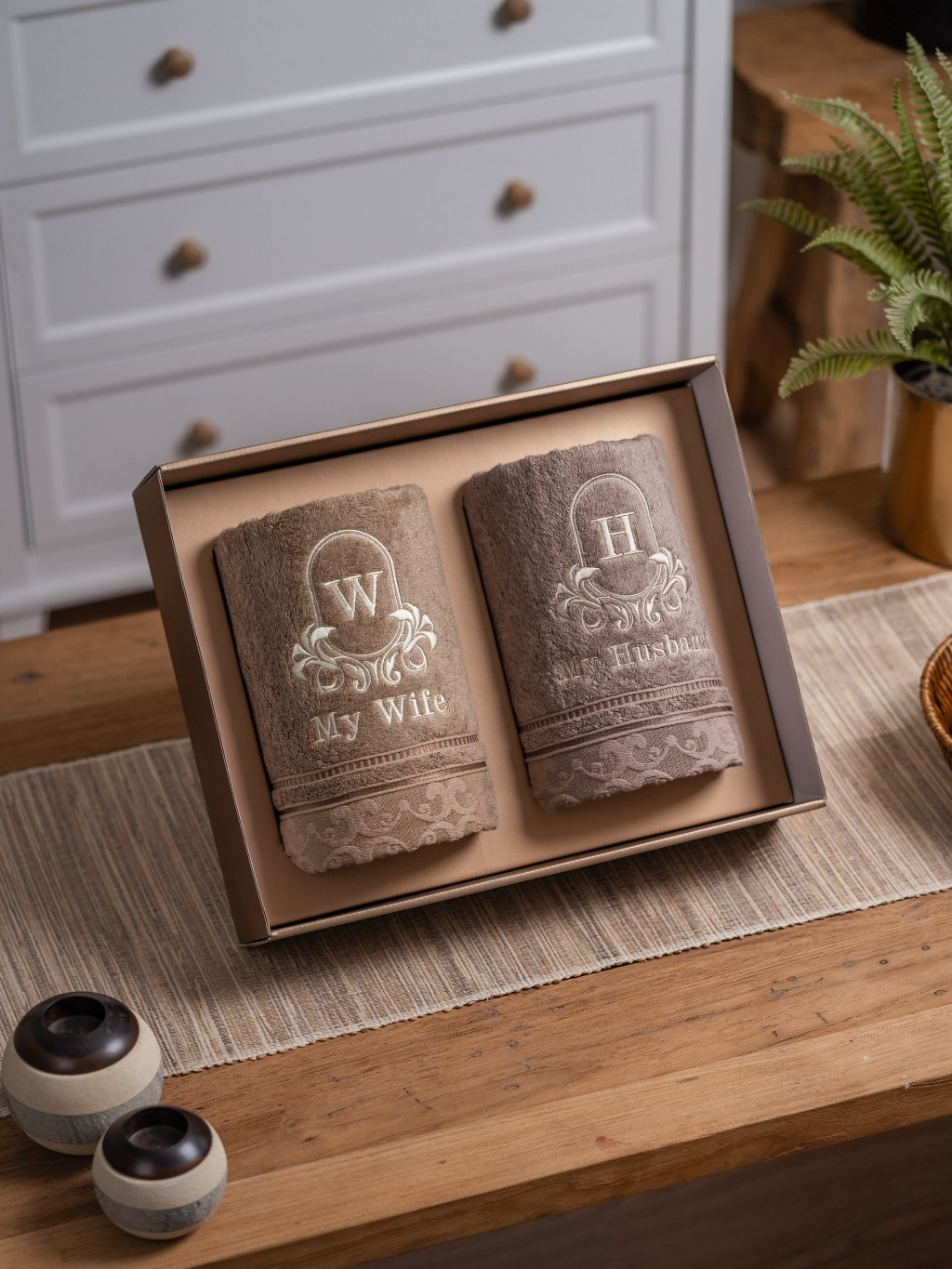 Jual Toko Handuk - Kayla - Gift Handuk Couple Custom Bordir (Couple ...