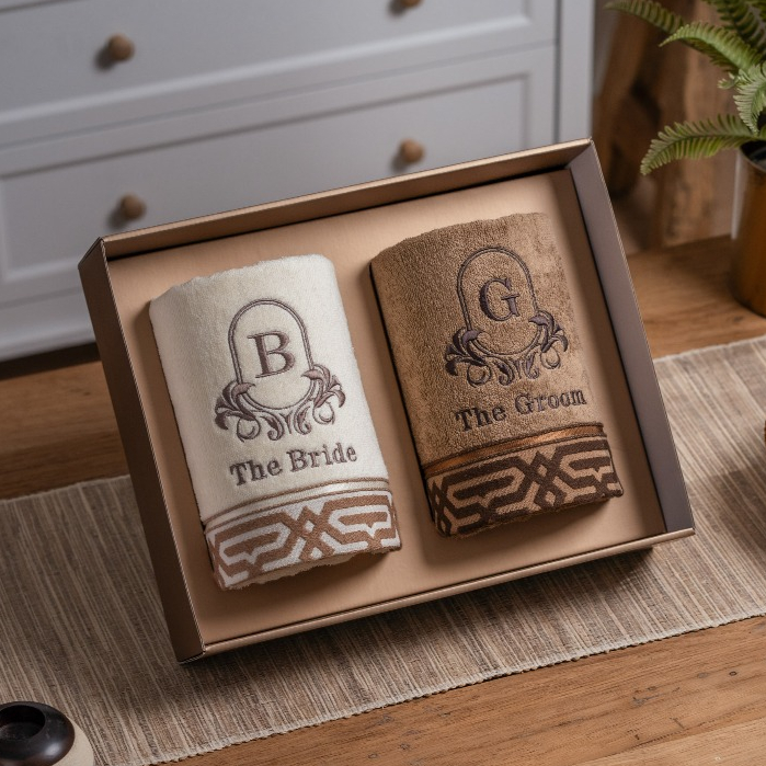 Jual Toko Handuk - Remi - Gift Handuk Couple Custom Bordir (Couple ...