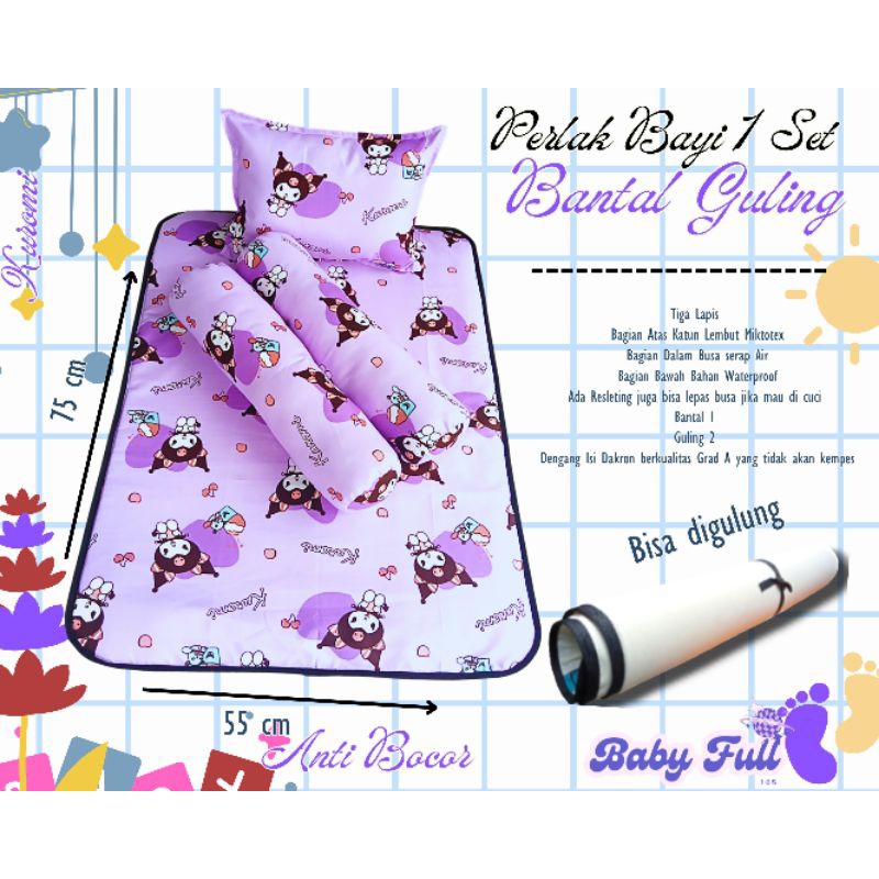 Jual Perlak bayi waterproof satu set bantal guling anti kempes ukuran ...