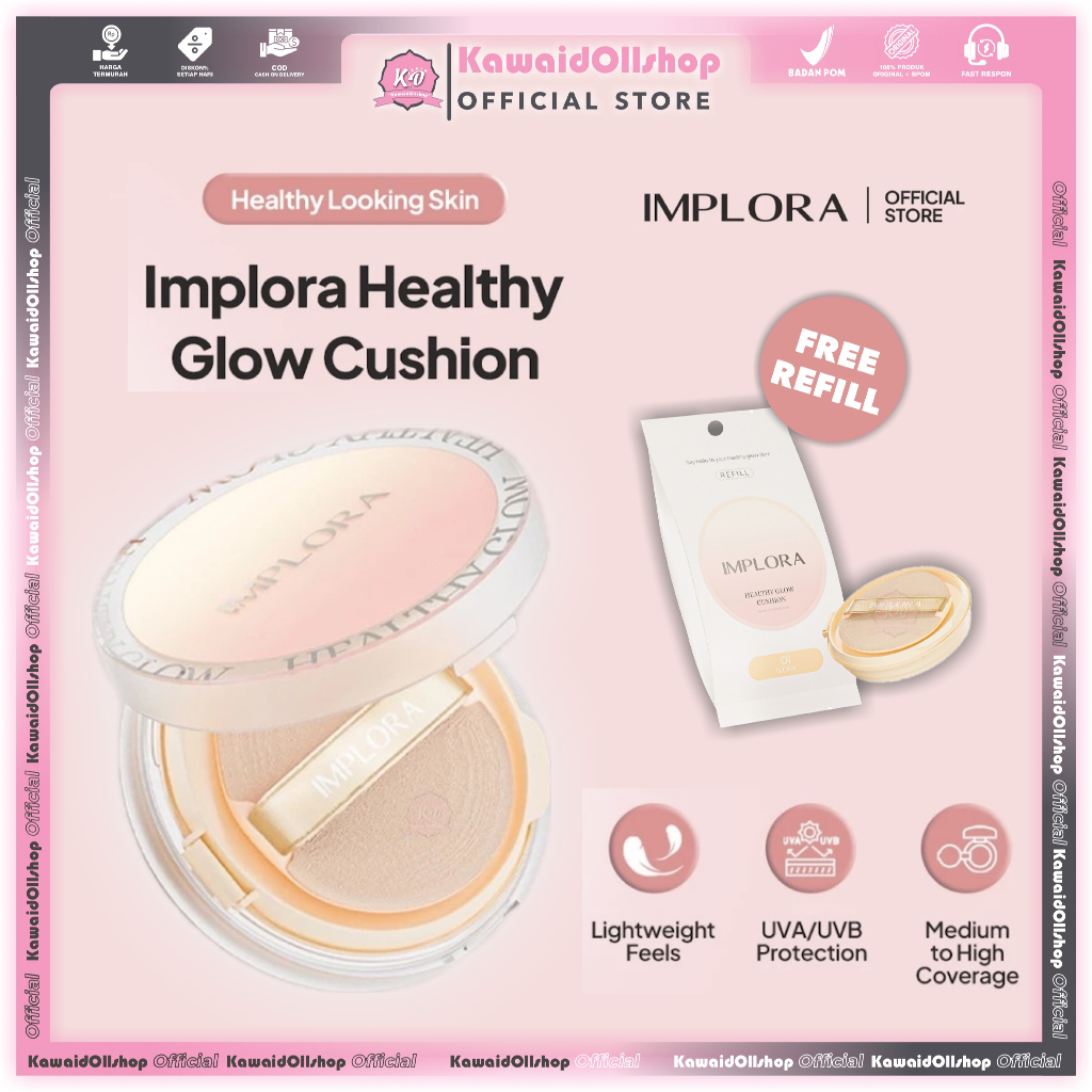 Jual Implora Healthy Glow Cushion + UV protection | Shopee Indonesia