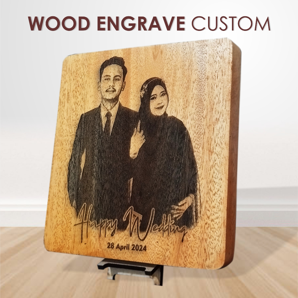 Jual Ukiran Wajah Kayu Custom / Custom Wood Engrave Bisa Pakai Foto ...