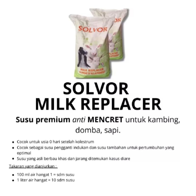 Jual Solvor susu untuk hewan ternak pengganti indukan 1 kg | Shopee ...