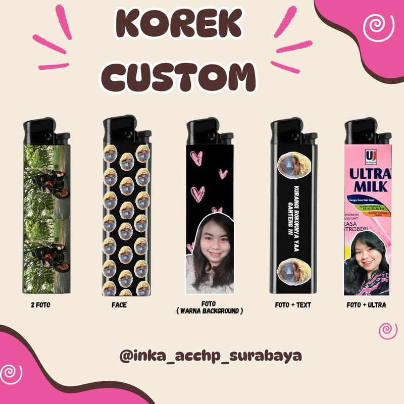 Jual Korek Api Gas Custom Mancis Cetak/Print UV Promosi/Souvenir Full ...