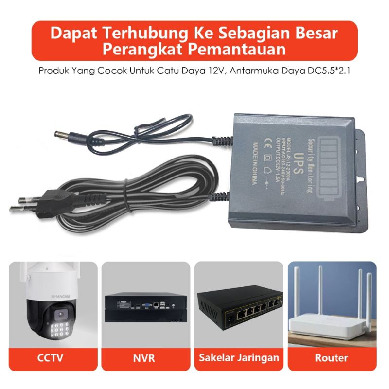 Jual UPS Mini 12V XIHANCAM Adaptor Power DC Mini UPS CCTV Untuk Router ...