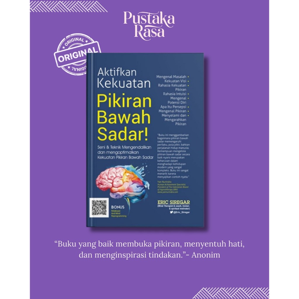 Jual PUSTAKA RASA - Buku Aktifkan Kekuatan Pikiran Bawah Sadar Buku ...