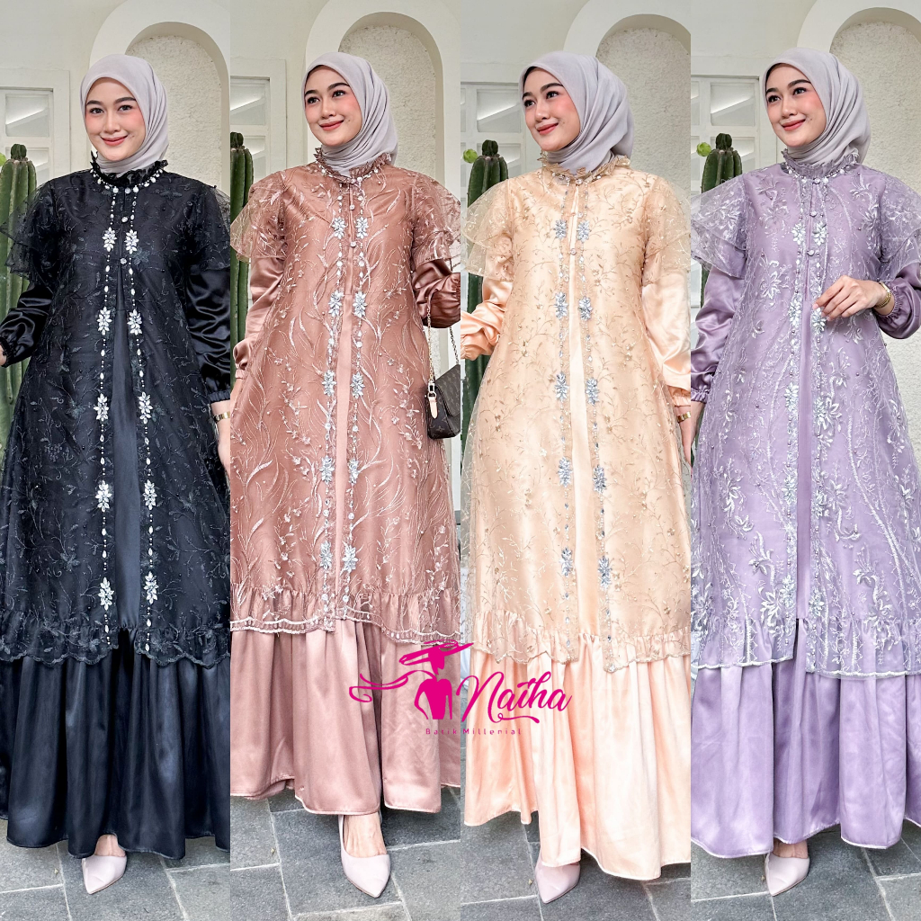 Jual Naiha.id ASYA DRESS BROKAT / BROKAT MEWAH FULL PAYET / BAJU ...