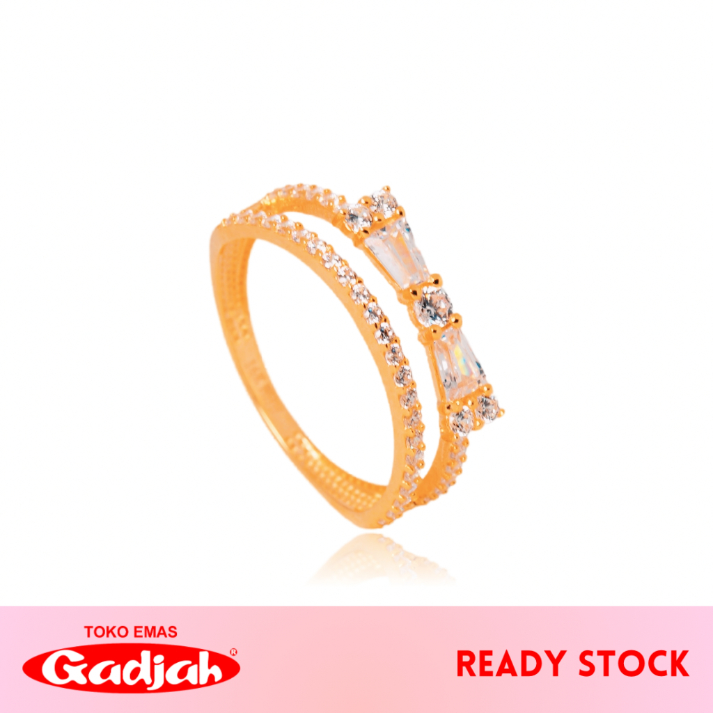 Jual Cincin Emas Liatring Ft Ribbon Mata Persegi Panjang - Toko Emas ...