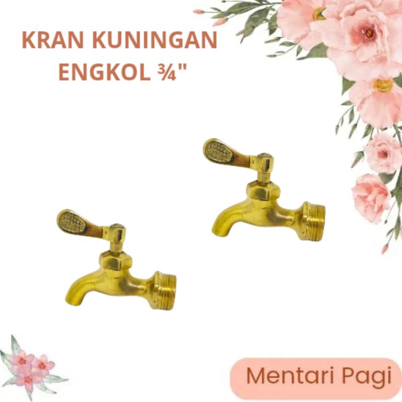Jual Kran Kuningan Kran shower Keran air Engkol ¾ inch | Shopee Indonesia