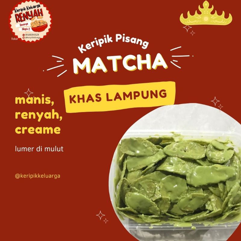 Jual Keripik Pisang Matcha Lumer ukuran 250g, 500g | Shopee Indonesia