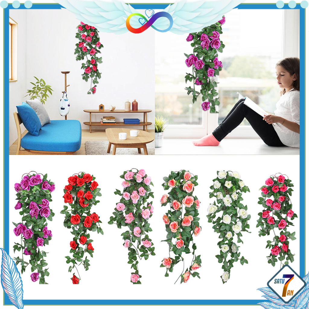Jual Bunga Gantung Rose Merambat, Bunga Jalar , Bunga Artifisial, Bunga ...