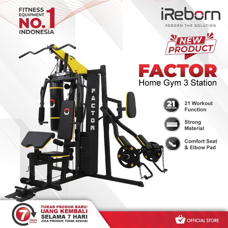 Jual Alat Fitness Home Gym 3 sisi 150LBS iReborn Factor (SURABAYA ...