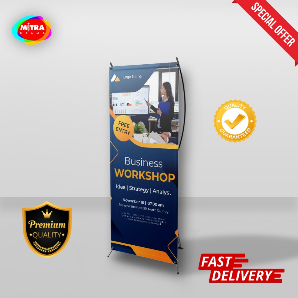 Jual CETAK X BANNER + TIANG MURAH DAN BERKUALITAS | X Banner Murah | X ...
