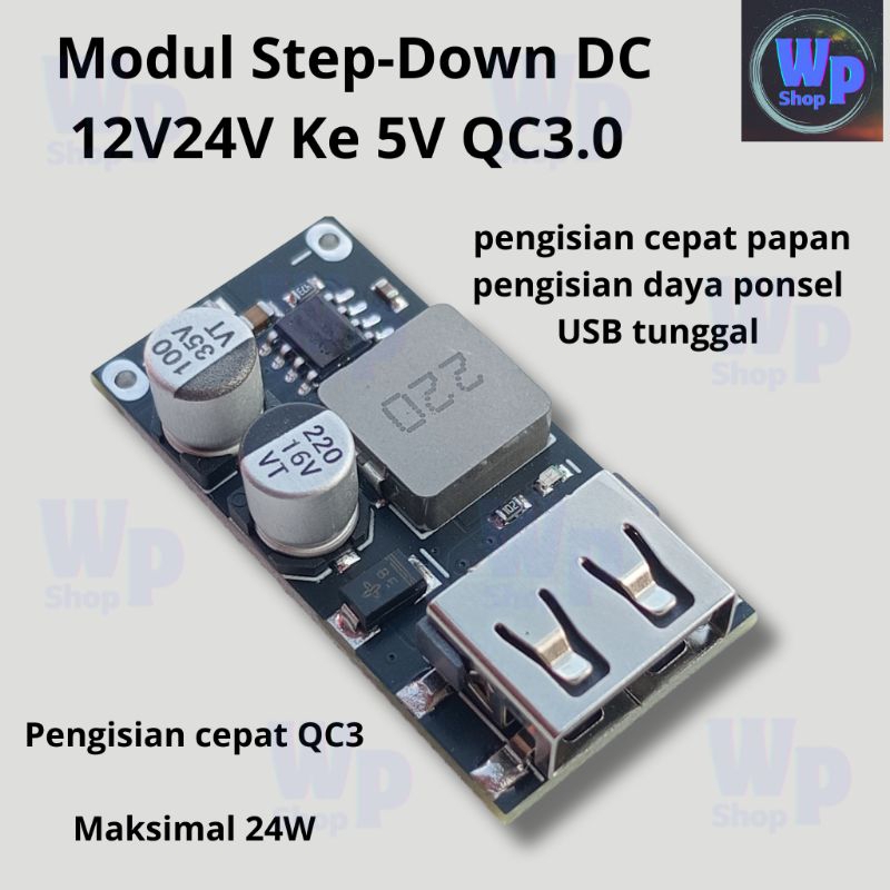 Jual Modul Step Down 6V-32V to QC3 Modul Fast Charging USB — Solusi ...