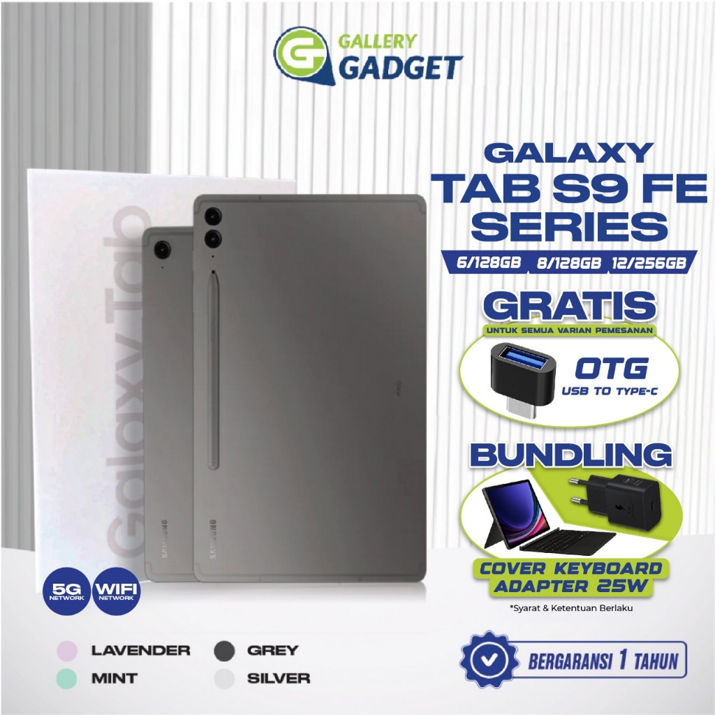 Jual Samsung Galaxy Tab S9 FE Plus FE+ 5G Wifi RAM 6GB 8GB 12GB ROM ...