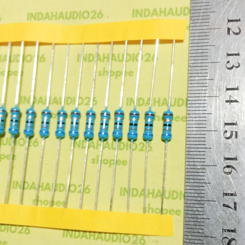 Jual taiwan 68R 1/2W 1% metal film kaki tebal tembaga resistor 68 ohm 1/2w 1 persen setengah ...