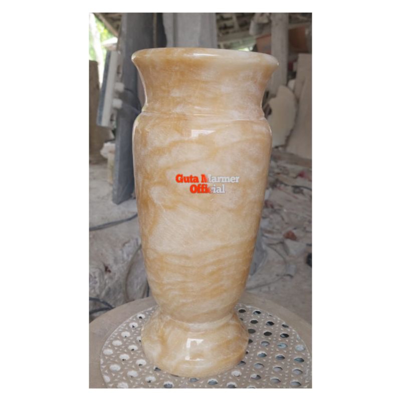 Jual Vas Bunga Cantik Batu Onix Glosy Mengkilat Ukuran D 13Cm T 30Cm ...