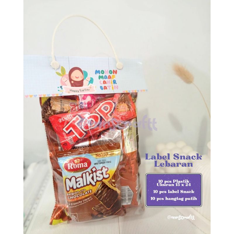 Jual PAKET LABEL SNACK LEBARAN / Label Snack Lucu / Label Snack Murah ...