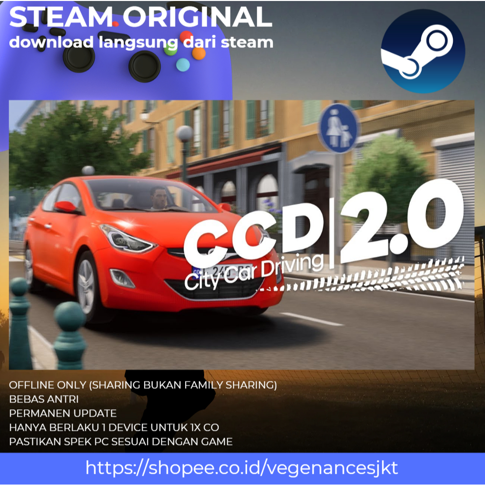 Jual City Car Driving 2.0 PC Game Sharing Original + Latest Update ...