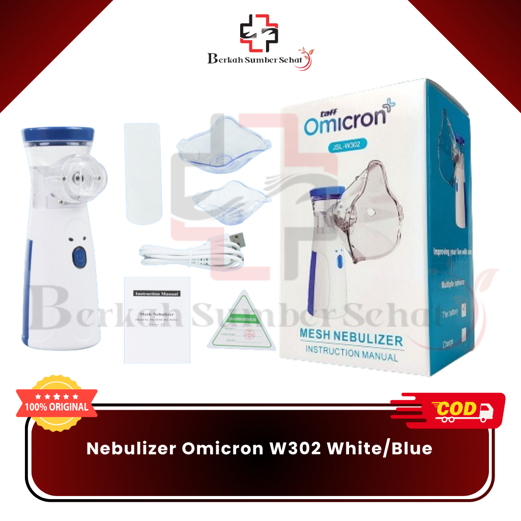 Jual Alat Terapi Pernapasan Nebulizer Portable TaffOmicron W302 White ...