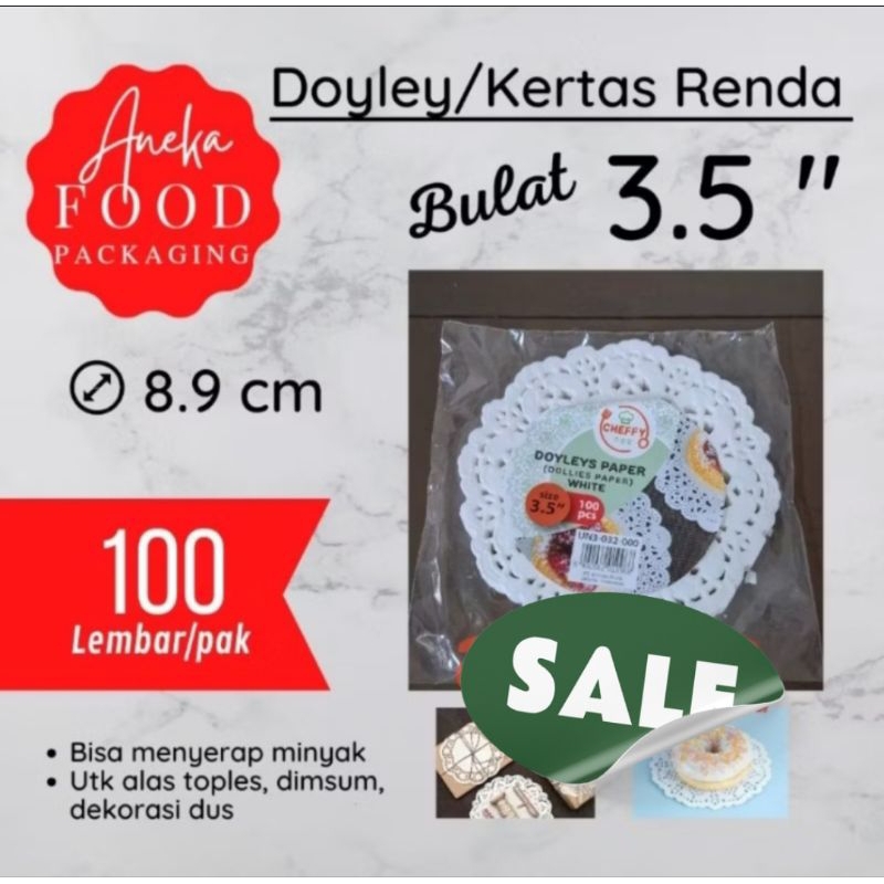 Jual 100 Lembar - Paper Doyleys, Kertas Tatakan Alas Kue Toples Jar Tabung Silinder, Doilies ...