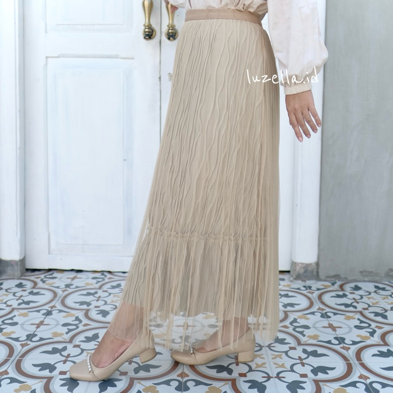 Jual Primrose Skirt - Rok flowy tutu tile panjang 2 lapis furing ...