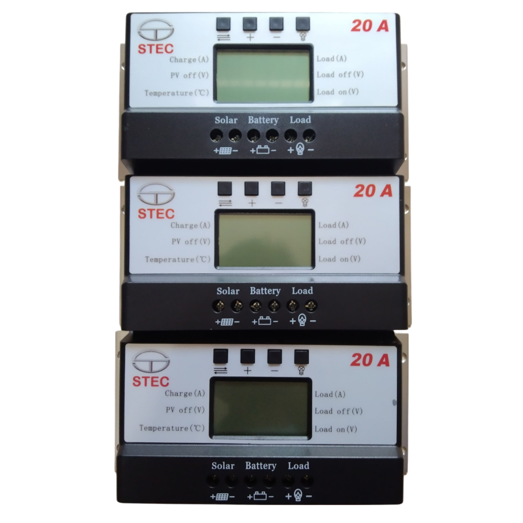 Jual [PAKET 3 SCC] Solar Charge Controller Digital Stec | SCC Digital Stec 20A 12V-24V | Shopee ...
