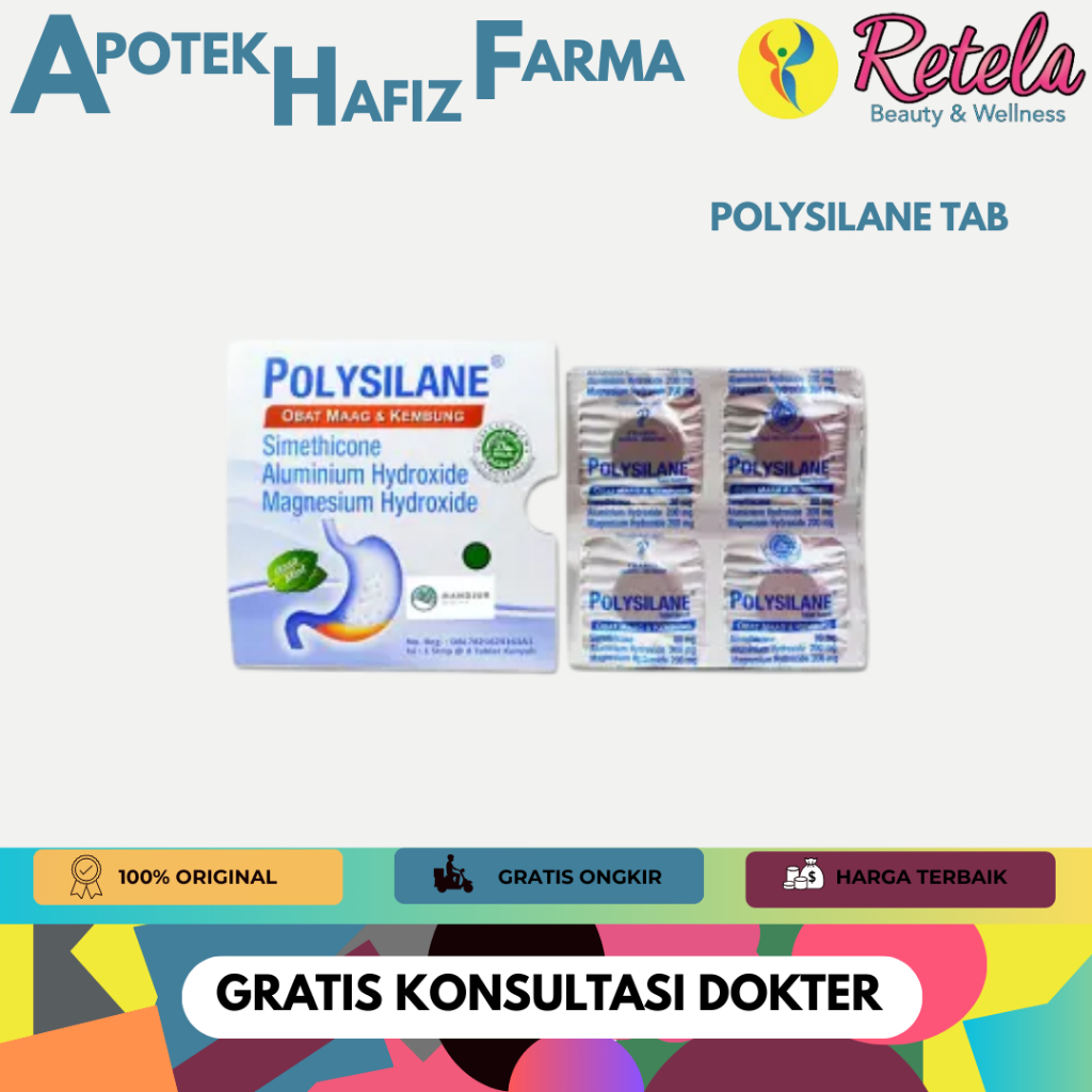 Jual POLYSILANE TAB. KUNYAH 5X8TAB | Shopee Indonesia