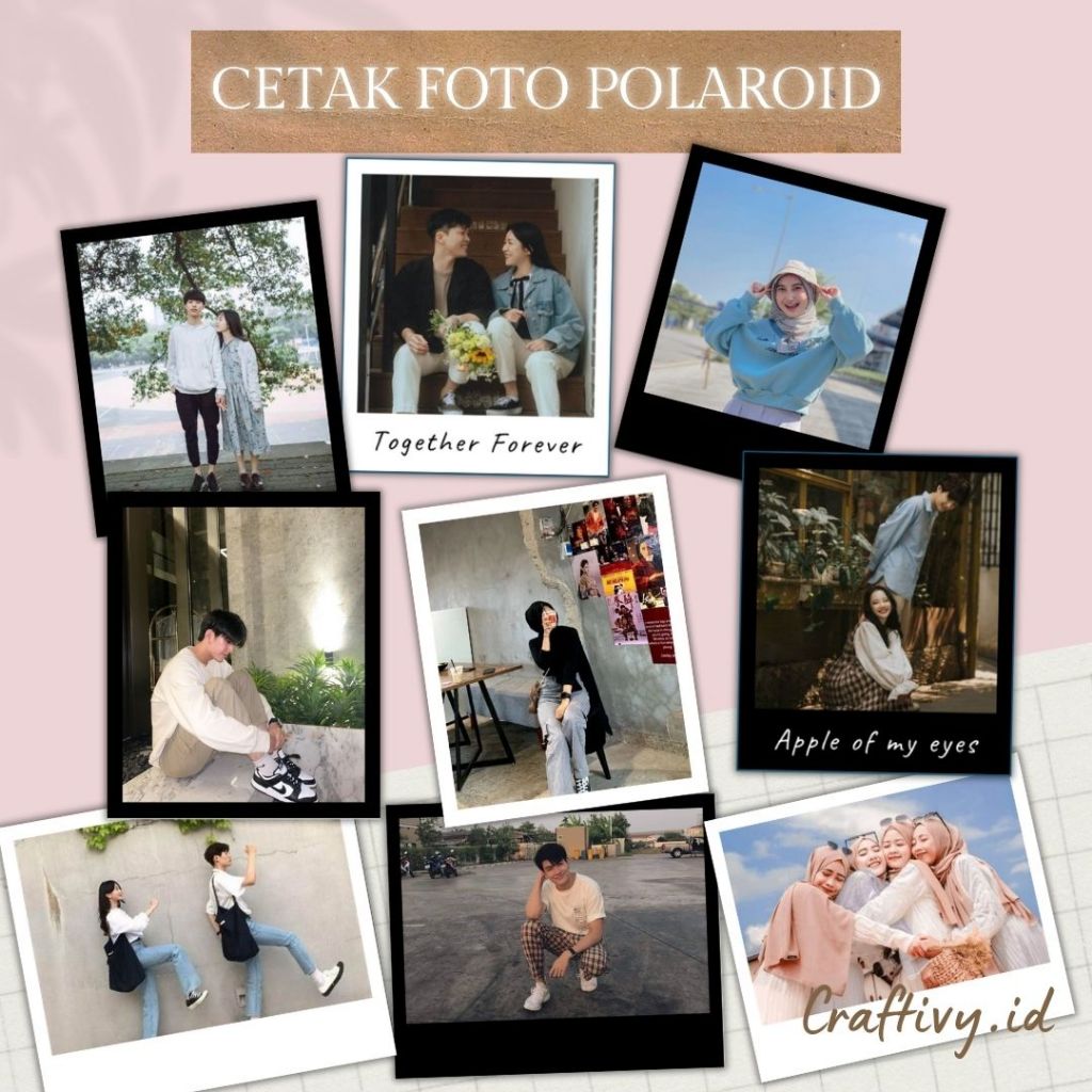 Jual Cetak Foto Polaroid Custom Kertas Foto Asli 14 FOTO Laminasi Glossy | Shopee Indonesia