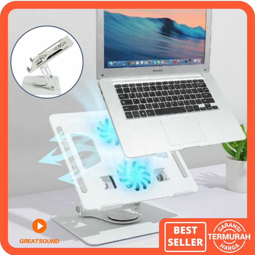 Jual Stand Laptop 360 Stand Holder Laptop Aluminium Fan Laptop Kipas ...