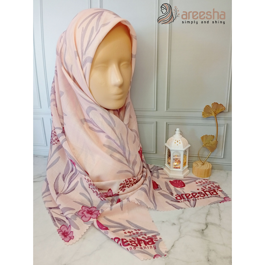 Jual MS 01 Areesha Hijab Premium Voal Trinity Lasercut Segiempat Motif ...
