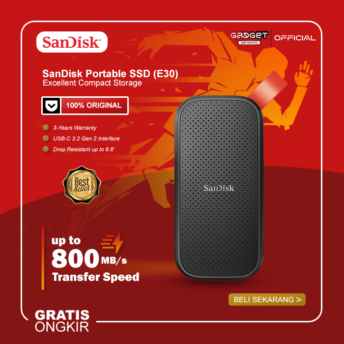 Jual SSD External SanDisk Extreme Portable Storage SanDisk SSD Portable ...