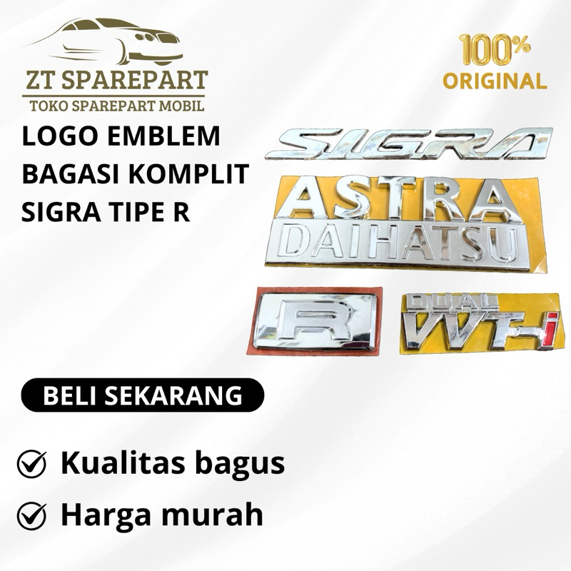 Jual LOGO EMBLEM BAGASI KOMPLIT SIGRA TIPE R ORIGINAL | Shopee Indonesia