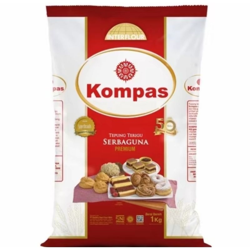 Jual tepung terigu kompas 1 kg | Shopee Indonesia
