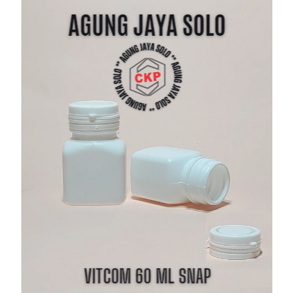 Jual Botol Tablet 60 ml Vitcom Putih Hdpe / Botol Obat / Botol Tablet / Botol Kapsul / Botol ...