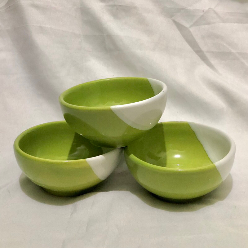 Jual Homeco Mangkok Sambel Green White Keramik | Shopee Indonesia