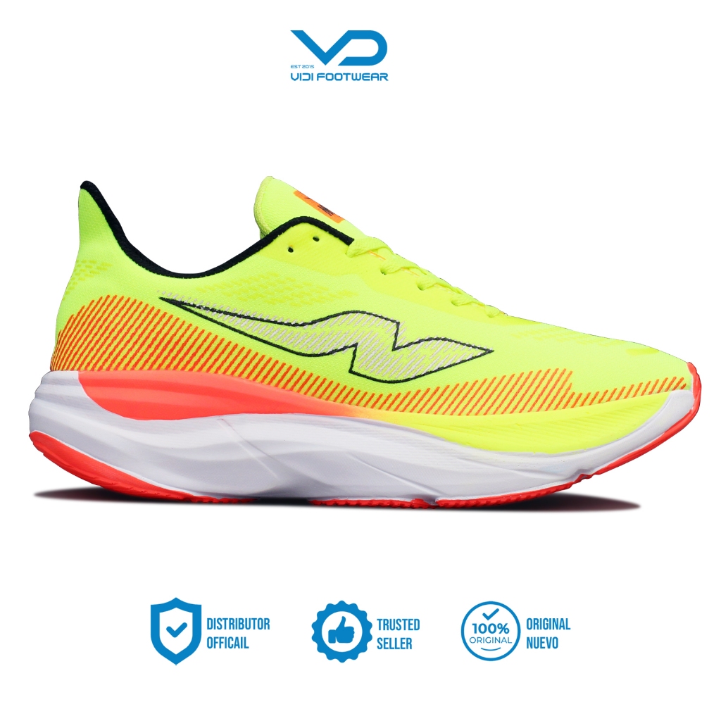 Jual Sepatu Lari Nuevo Soars Hijau Lime Sneakers Running Jogging ...
