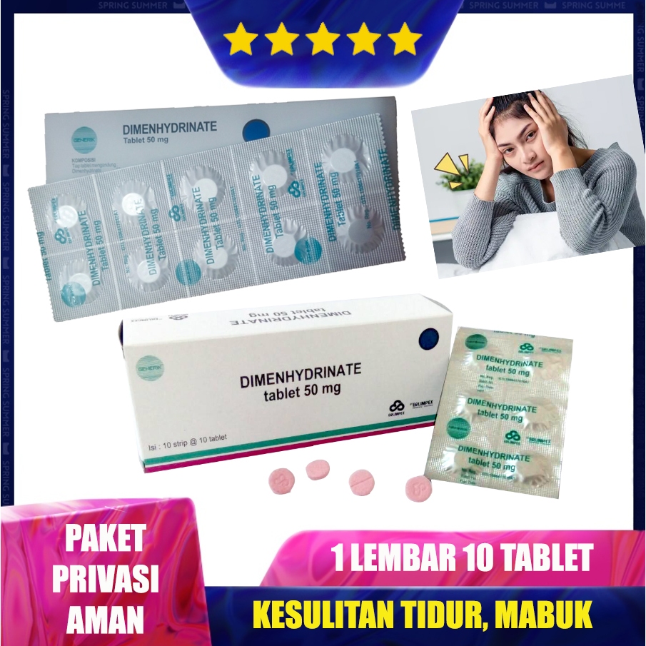 Jual Dimenhydrinate Obat Generik Untuk Membantu Kesulitan Tidur ...
