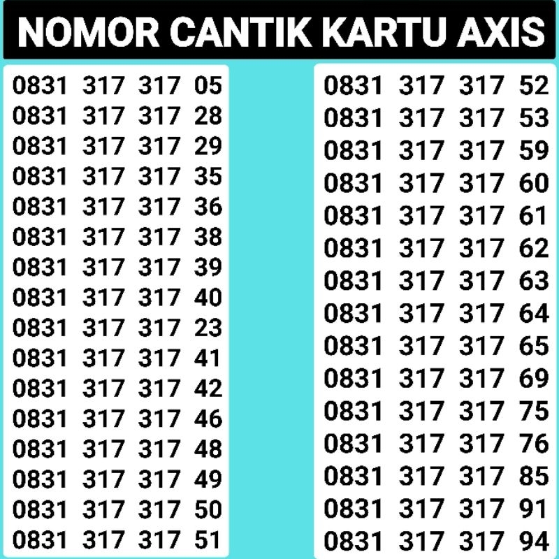 Jual Nomor Cantik Axis 4G 5G | Shopee Indonesia