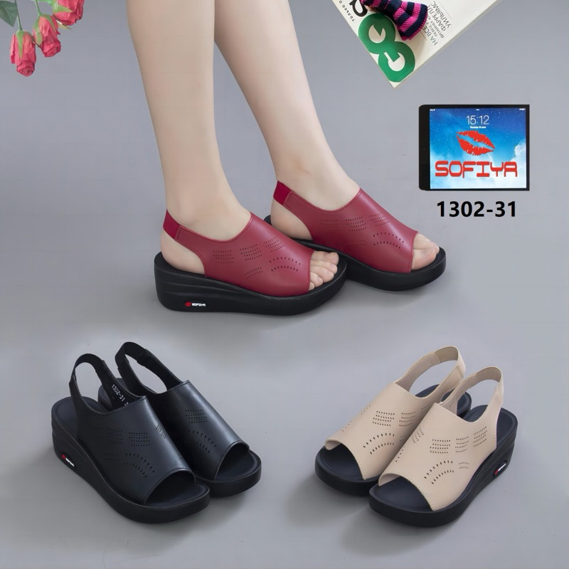 Jual SOFIYA 1302 31 / SENDAL WEDGES WANITA TERBARU | Shopee Indonesia