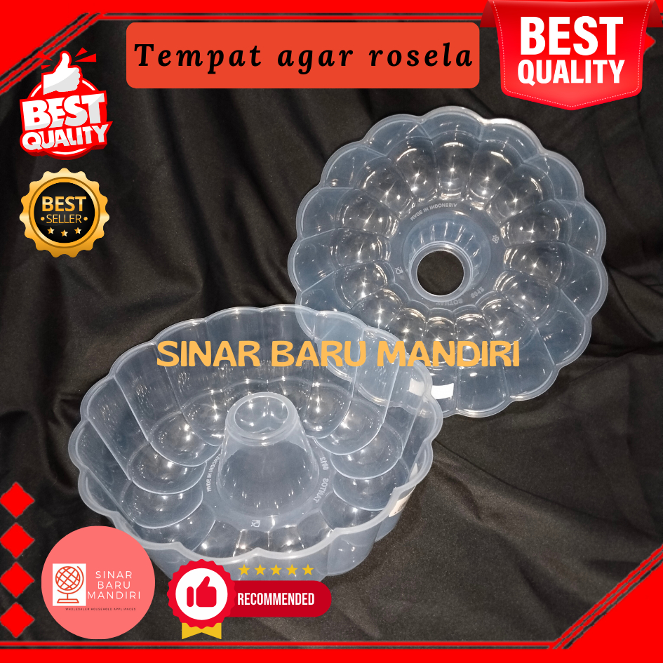 Jual cetakan Puding Plastik Rosela Tantos L / Cetakan puding M ...