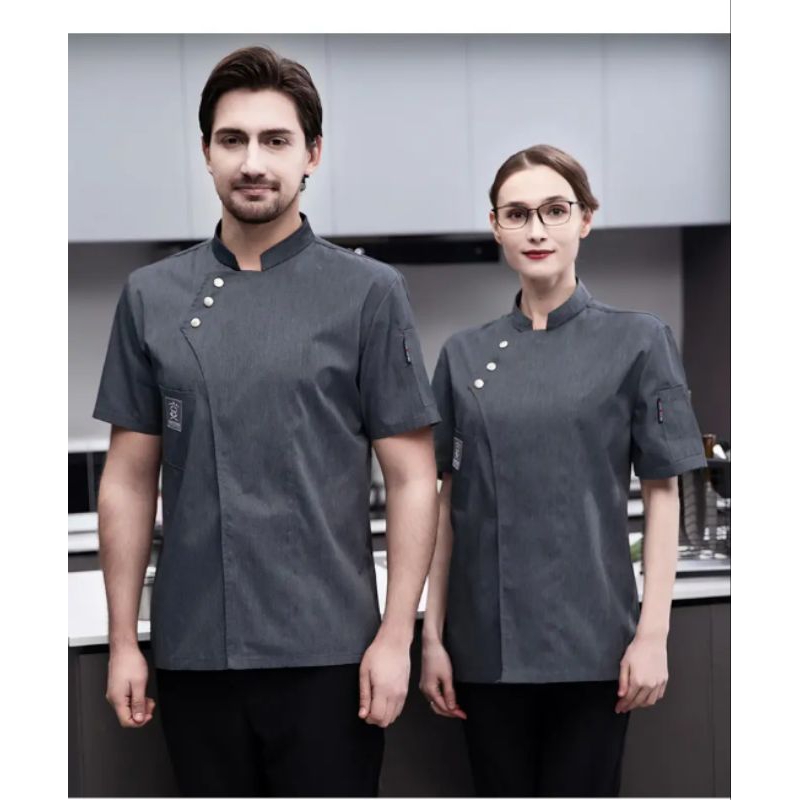 Jual AFR Chef unifrom / jacket chef unisex / baju seragam chef koki ...