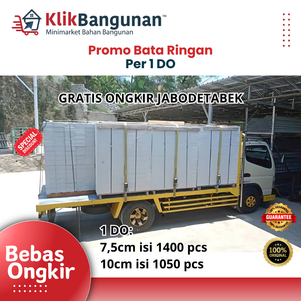 Jual Hebel / Bata Ringan 1 DO Ukuran 7,5cm 10cm Per DO Jabodetabek ...