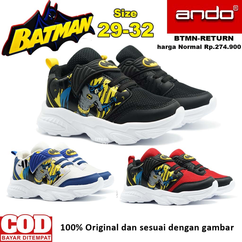 Jual Sepatu Sekolah Anak laki-laki Ando BATMAN RETURN PAUD TK SD ...
