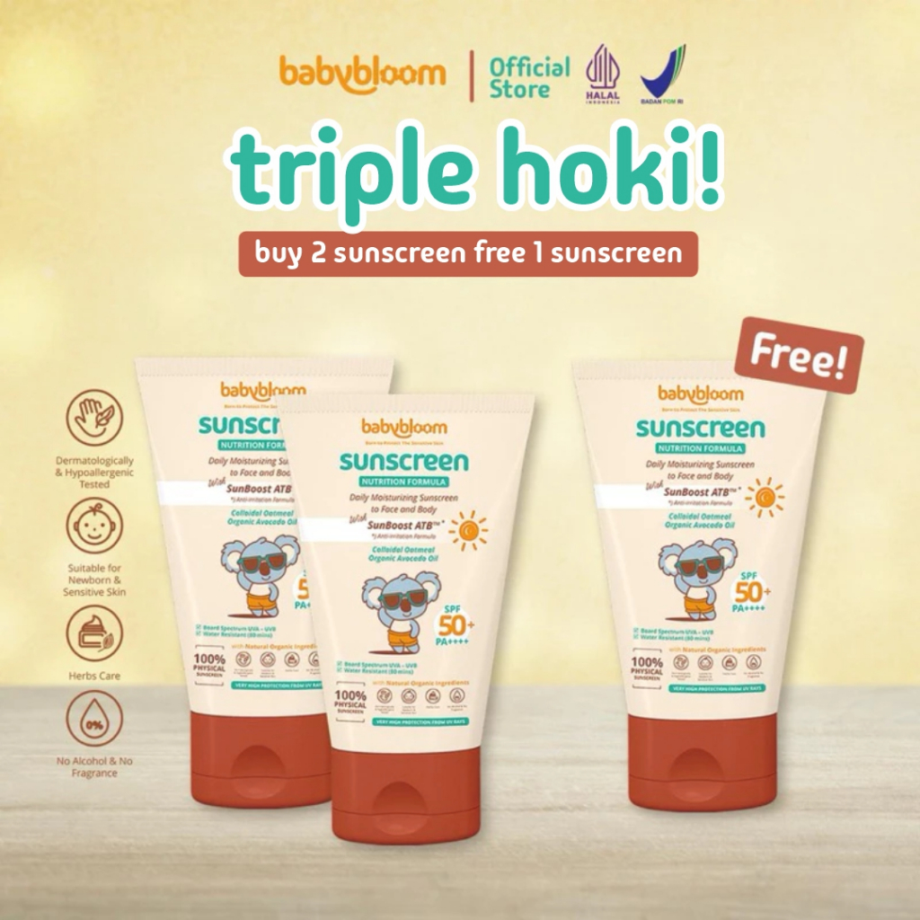 Jual Babybloom Phsysical Sunscreen 2 FREE 1 Sunscreen Anak & Bayi SPF ...