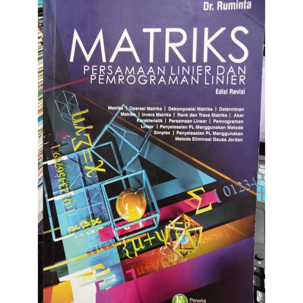 Jual BUKU MATRIKS PERSAMAAN LINEAR DAN PEMROGRAMAN | Shopee Indonesia