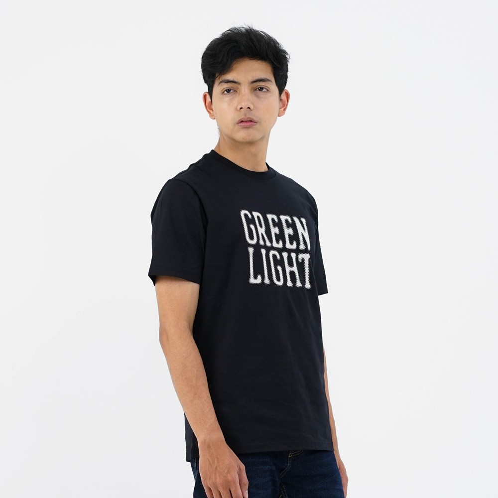 Jual Greenlight Kaos Pria Lengan Pendek Regular Fit Katun Logo Script Gyan OL-C091224 | Shopee ...